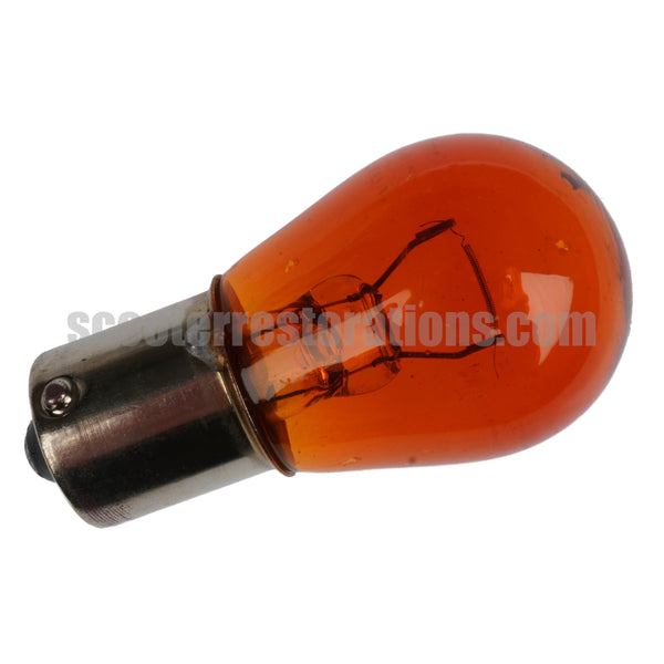 Vespa 12V 21W BA15s-16mm Bayonet Bulb (Amber) Indicators – Scooter ...