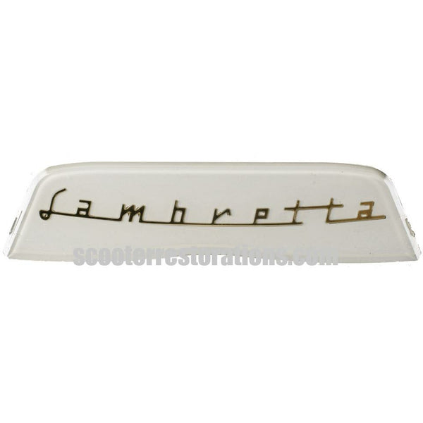 Rear Frame Badge (Lambretta) Serveta (White with gold lettering) Casa ...